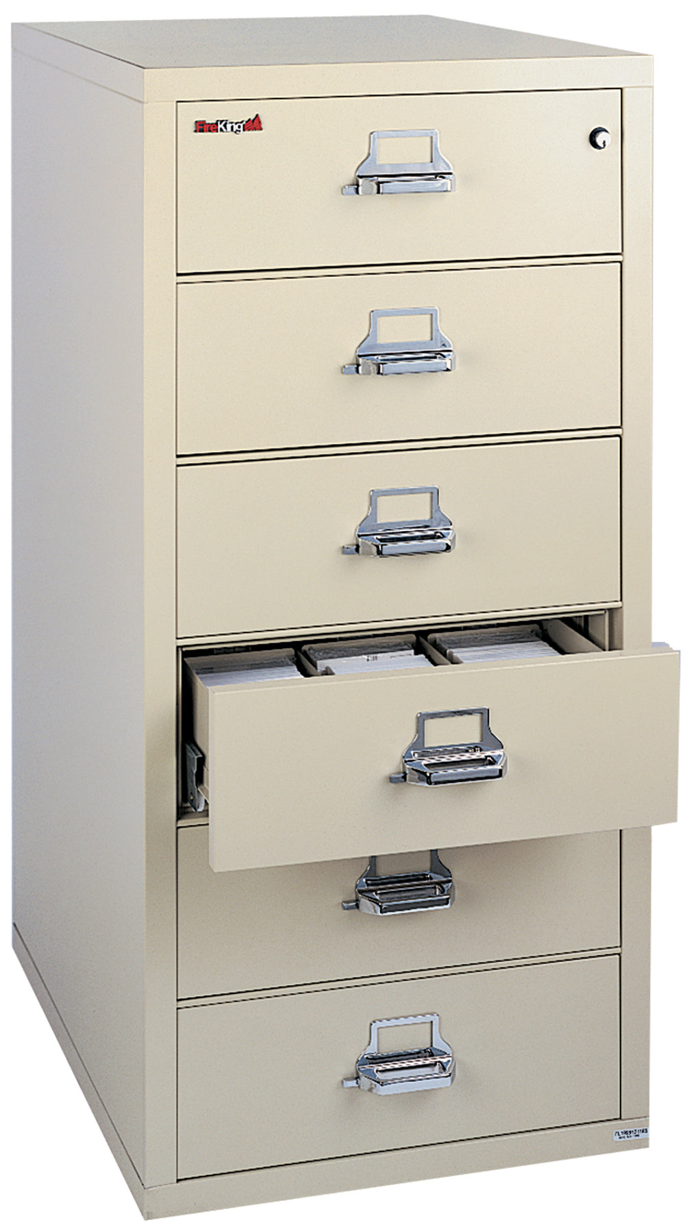 FireKing 1 Hour Fire Rated Card Check Note File Cabinet 4 or 6 Drawers 11 Colors 6 Drawer Card Check Note Cabinet Parchment from